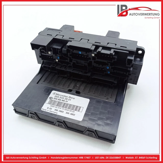 MERCEDES BENZ W203 COMBO C180 COMPRESSOR fuse box SAM module 2035452801 ...