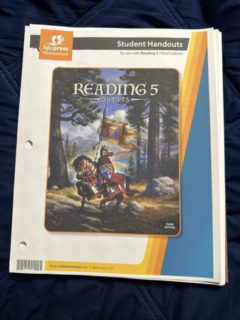 BJU READING 5 Quests 3rd Ed. Student handouts & Video Lesson Guide ...