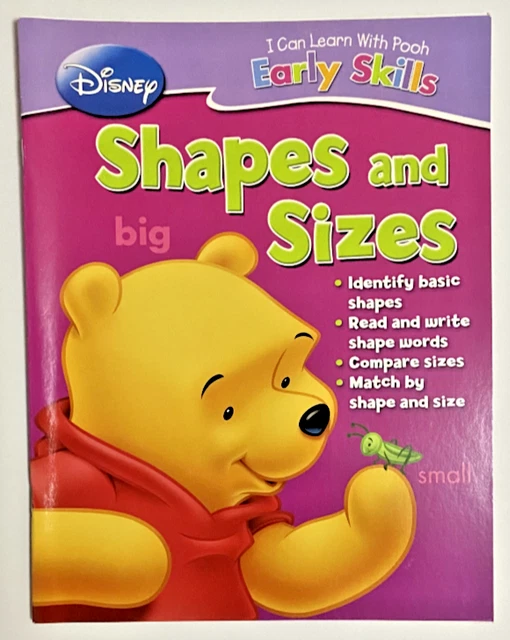 DISNEY I CAN Learn With Pooh Early Skills SHAPES & SIZES Paperback ...