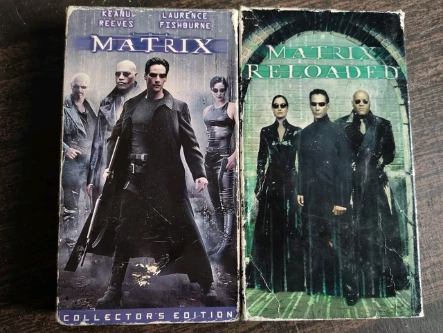 THE MATRIX + The Matrix Reloaded VHS Keanu Reeves Laurence Fishburne £4 ...
