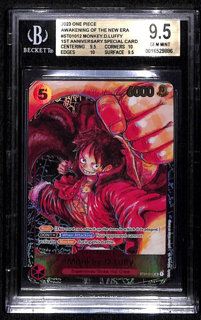 2023 ONE PIECE Tcg Monkey.d.luffy 1St Anniversary Sp St-01-012 Art Bgs 9.5 $120.00 - PicClick CA