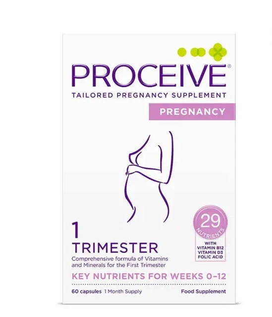 PROCEIVE PREGNANCY TRIMESTER 1 12 Weeks Vitamin & Mineral Supplement 60 ...