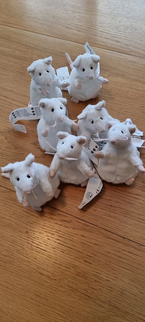 IKEA GOSIG MUS Mouse Mice Rat White Soft Plush Toy 5 ½" (rare ...