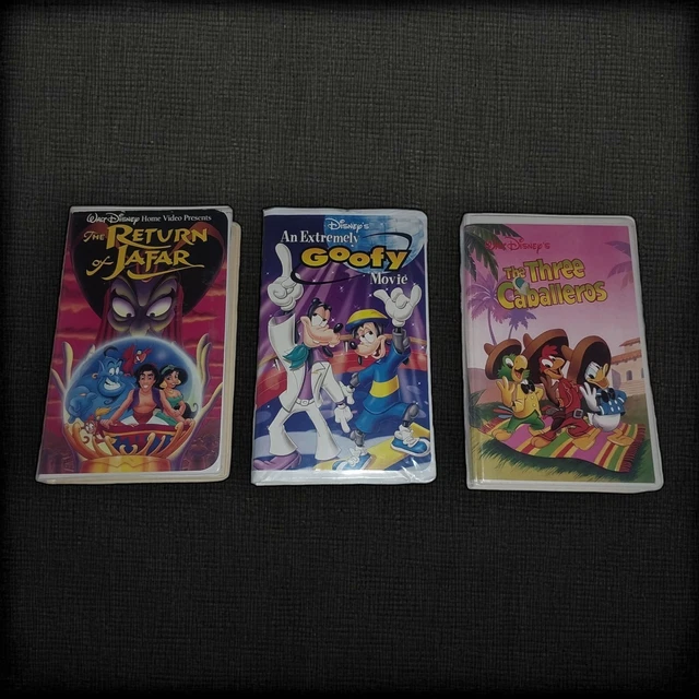 LOT OF 3 Walt Disney VHS Movies, Return of Jafar, The Three Caballeros ...