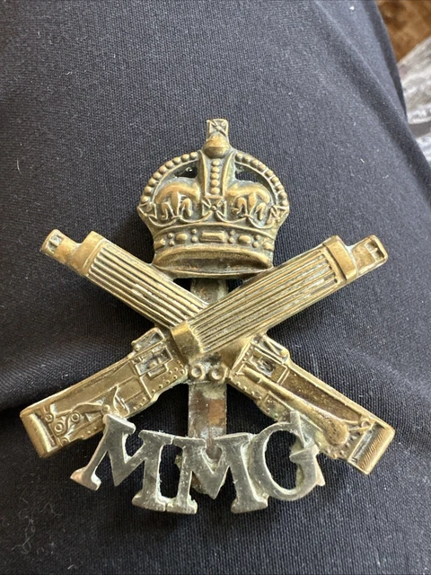 ORIGINAL WW1 MOTOR Machine Gun Corps (MMG) Cap Badge KC Bi-Metal ...