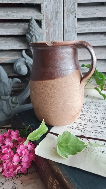 ANCIENNE CRUCHE POT Faisselle Egouttoir En Gres Beige EUR 35,00 ...
