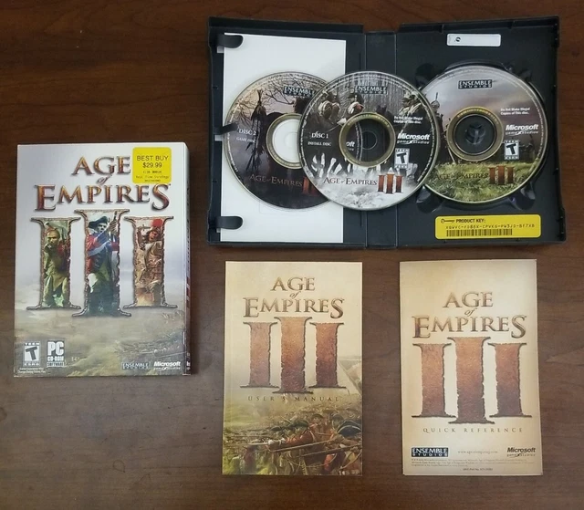 AGE OF EMPIRES III (Microsoft PC CD-ROM, 2005) Complete in Box w ...