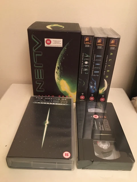 VHS VIDEO TAPE Box Set Alien Saga PAL Alien, Aliens, Alien 3 & Making ...