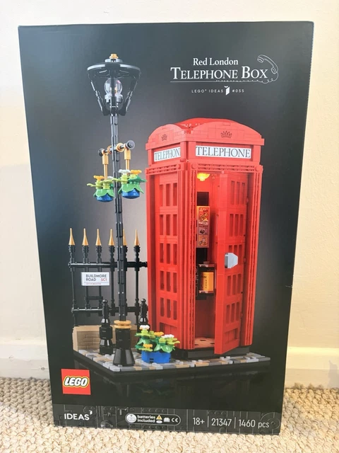 LEGO IDEAS RED London Telephone Box 21347 1460 Pieces £47.50 - PicClick UK