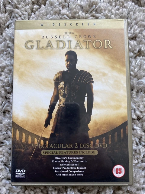 DVD GLADIATOR (2000) Russell Crowe, Scott (DIR) cert 15 2 disques EUR 2 ...