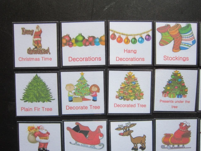 CHRISTMAS ACTIVITY PICTURE Visual Cards - Autism/PECS/Dementia/ADHD ...