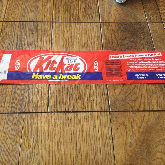 VINTAGE ROWNTREE KIT KAT chocolate bar wrapper 1980s £3.00 - PicClick UK