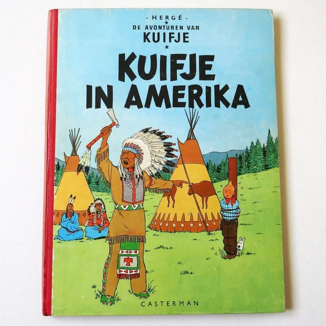 KUIFJE IN AMERIKA Antikes HC Comic Buch HERGÉ Casterman Belgien 1957 ...