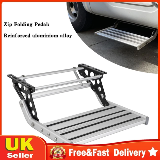 ALUMINUM MANUAL PULL Out Drop Down Folding Step Motorhome RV Campervan ...