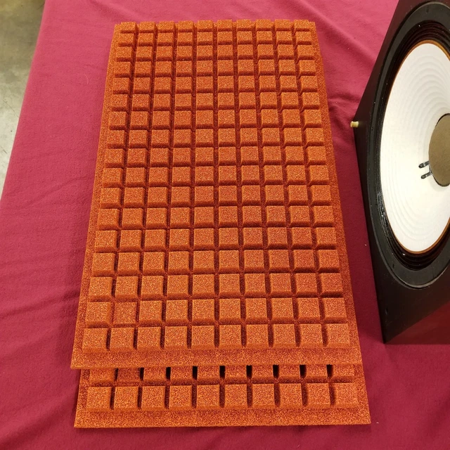 BURNT ORANGE...QUAD SERIES...FOAM speaker grille inserts..JBL L-100 ...
