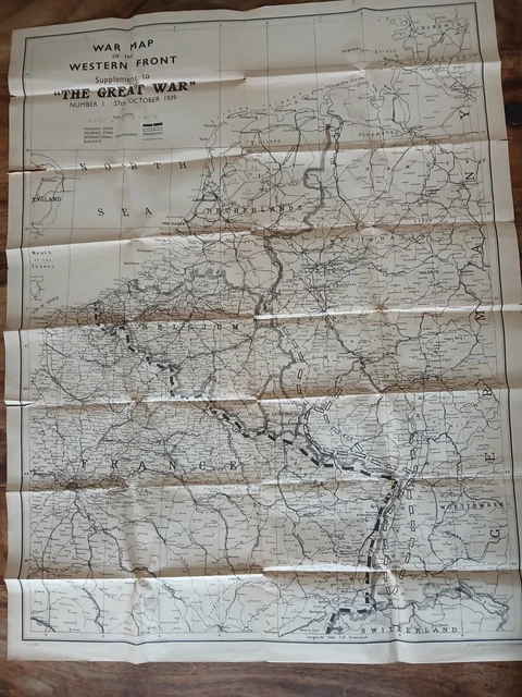 WAR MAP OF The Western Front 1939 Ww2 Military Map £11.99 - PicClick UK