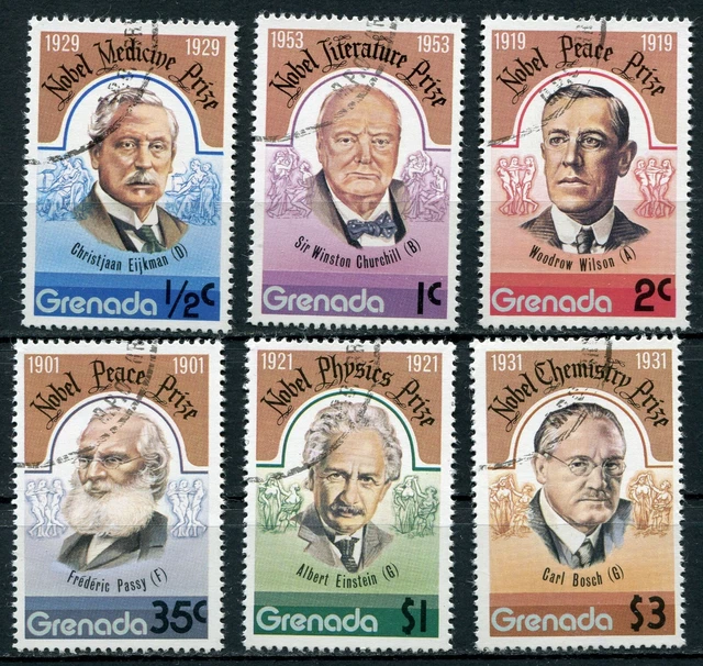 GRENADA 865 - 870 gestempelt, 75 Jahre Nobelpreisverleihung EUR 1,00 - PicClick IT