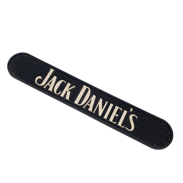 JACK DANIELS WHISKEY Sign Advertising Bar Rail Spill Mat 20" x 3.5" £27 ...