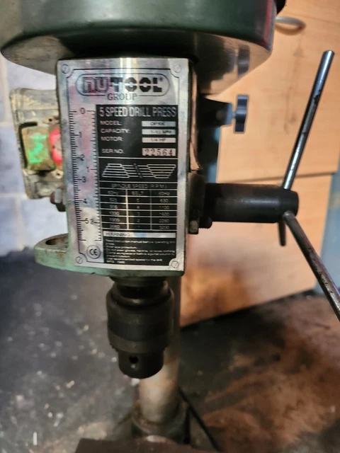 NU-TOOL 5 SPEED Pillar/Bench Drill with manual and new chuck key ...