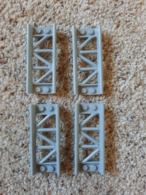 LEGO TRAIN TRACK Roller Coaster Rail Straight 8L Part Lot of 4 Light ...