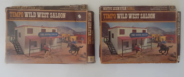 TIMPO TOYS WILD West 2x Saloon House mit OVP empty leer EUR 49,00 ...