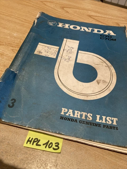 HONDA C 70 Super Cub C70 C70M List Catalogue Parts Spare Edition 1972 $72.02 - PicClick AU