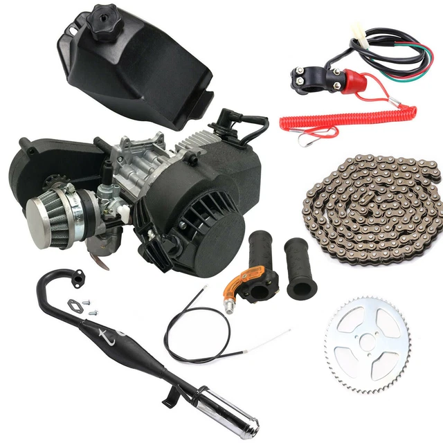 2 STROKE 50CC 49cc Engine Motor Kit Mini Motor Pocket Dirt Bike Go Kart ...