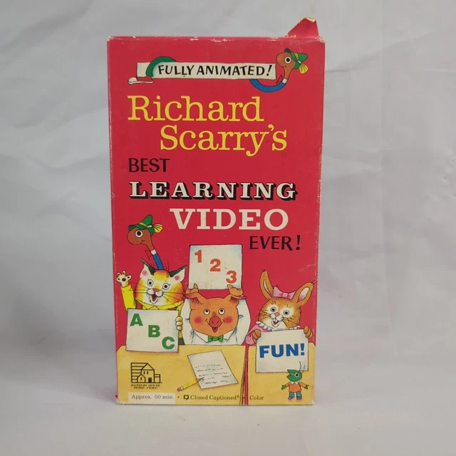 RICHARD SCARRY'S BEST Learning Video Ever! Random House Home Video VHS ...