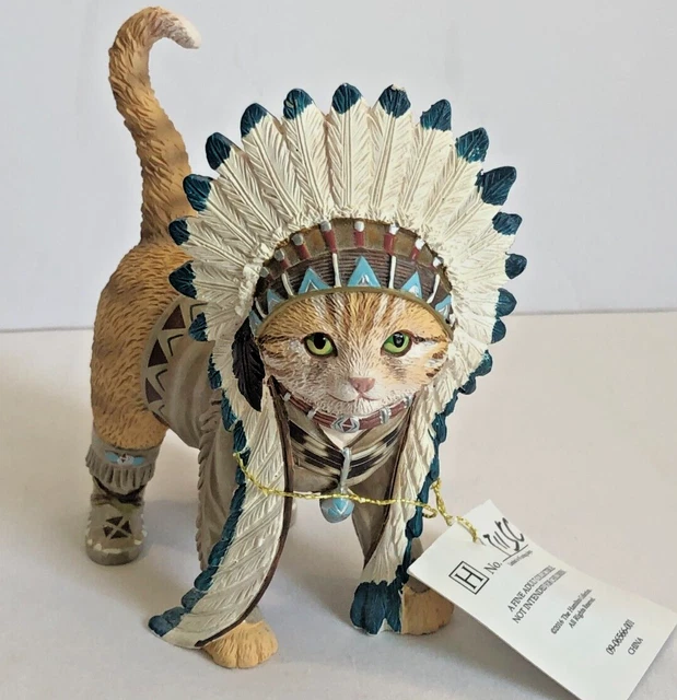 CHIEF RUNS WITH Paws Cat Kitty Hamilton Collection Feathers N Fur ...