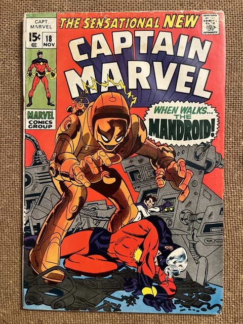 CAPTAIN MARVEL #18 (Marvel Comics 1969) Carol Danvers ses pouvoirs ...