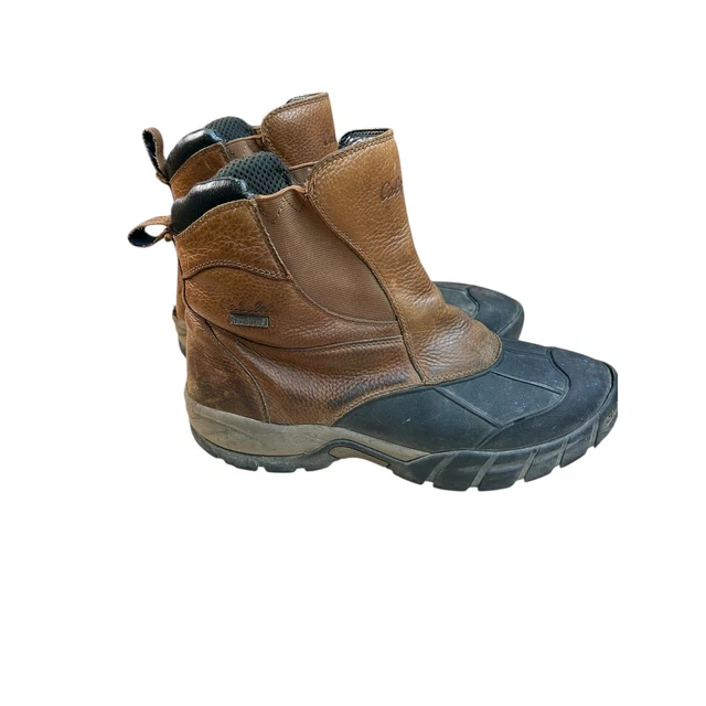 CABELAS MENS 11M Brown Leather Rubber Waterproof Winter Snow Boots £22. ...