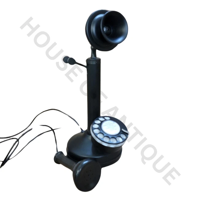 HERITAGE ROTARY DIAL Phone – Antique-Style Candlestick Model Gift and ...