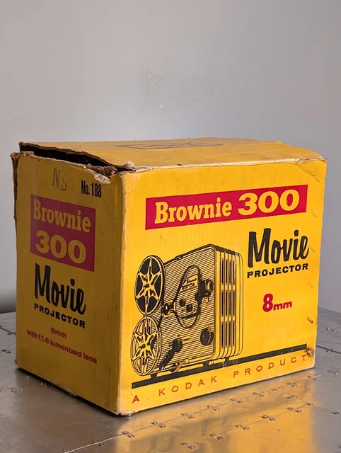KODAK BROWNIE 300 MOVIE PROJECTOR 8mm With Box and Instructions ...