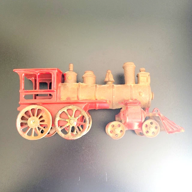 ANTIQUE HARRIS CAST Iron 1895 Steam Locomotive Moving Wheels Floor ...