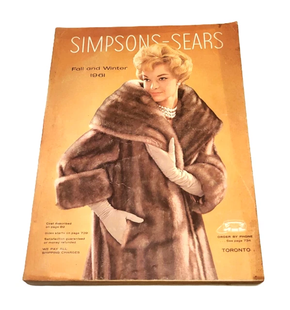 SIMPSONS SEARS CATALOG 1961 Fall and Winter Department Store ...