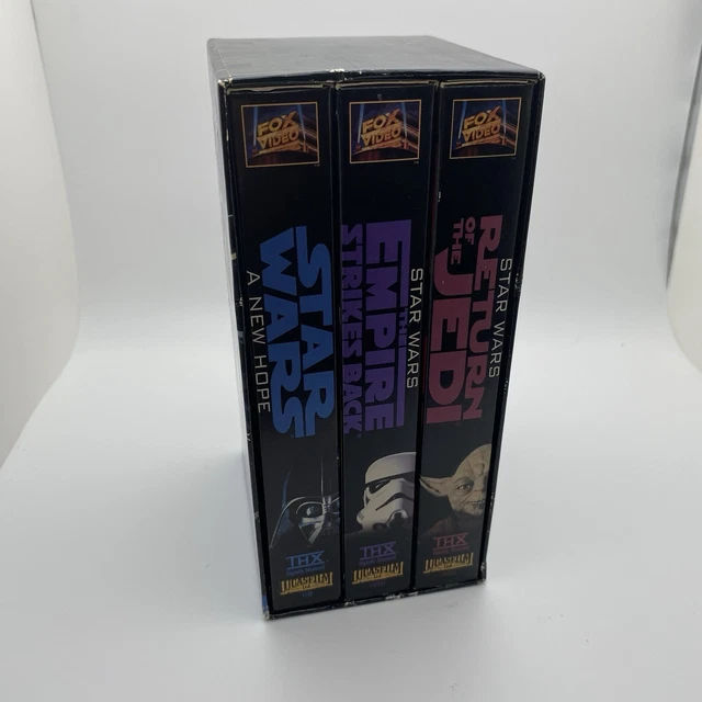 STAR WARS TRILOGY 1995 VHS Box Set THX Remastered George Lucas Slave ...