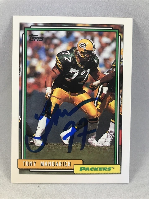 CARTE DÉDICACÉE TONY Mandarich - État du Michigan - Green Bay Packers ...