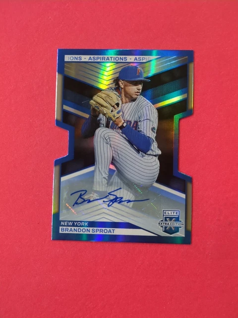 2023 ELITE EXTRA Edition Brandon Sproat Die Cut Aspirations SP Auto 24/ ...