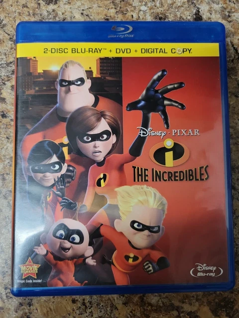 DISNEY PIXAR THE Incredibles (Blu-ray/DVD,Digital) + Incredibles 2 ...