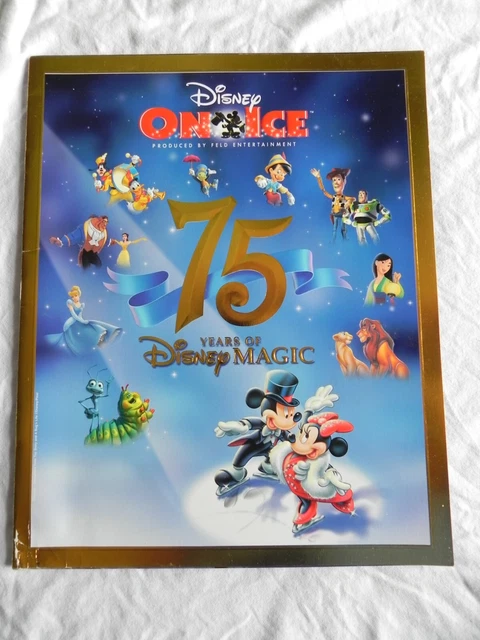 WALT DISNEY WORLD On Ice Book Program Vintage Guide Magic 75th Years ...