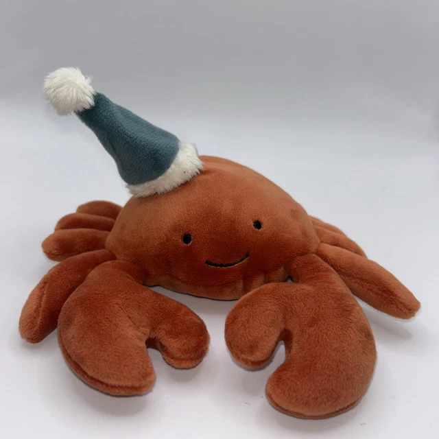 JELLYCAT CELEBRATION CRUSTACEAN Crab Soft Toy Party Hat New Retired ...