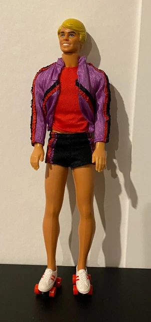 BARBIE ROLLER SKATING Ken Doll 1980 Mattel 80s Vintage Collectible ...
