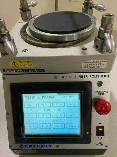 PROGRAMMABLE SEIKOH GIKEN SFP-550S Fiber Optic Polishing Machine ...