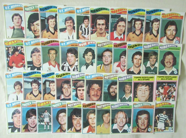 ABC TOPPS SCOTTISH Only 1978-79 Footballer Green Back Football Card Lot ...
