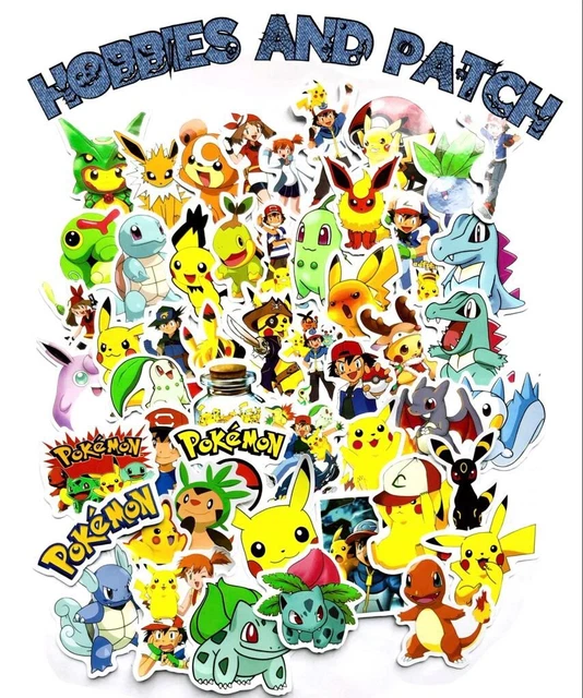 STICKERS 25 ADESIVI Pokémon manga laptop anime Pikachu Ash Pokeball ...