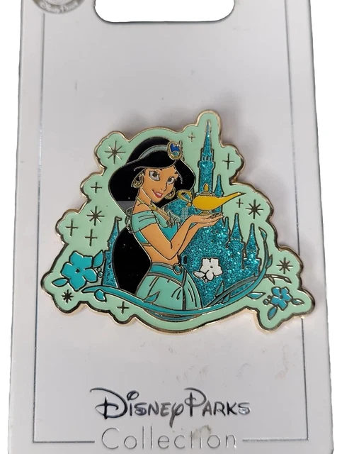 DISNEY PIN PRINCESS Jasmine with Castle Glitter/Sparkle Pin $10.99 ...