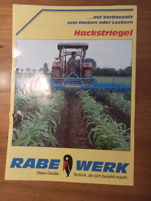 PROSPEKT RABEWERK HACKSTRIEGEL Drehpflüge Werbung Traktor Schlepper F ...