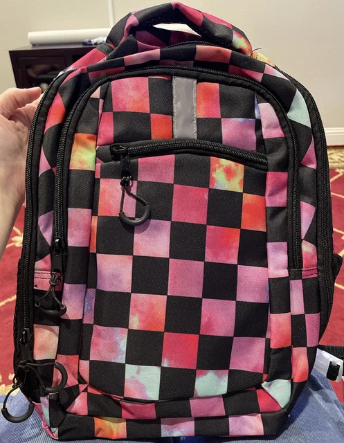 WONDER NATION BACKPACK Adaptive 17 Inch Magical Checkerboard Multicolor ...