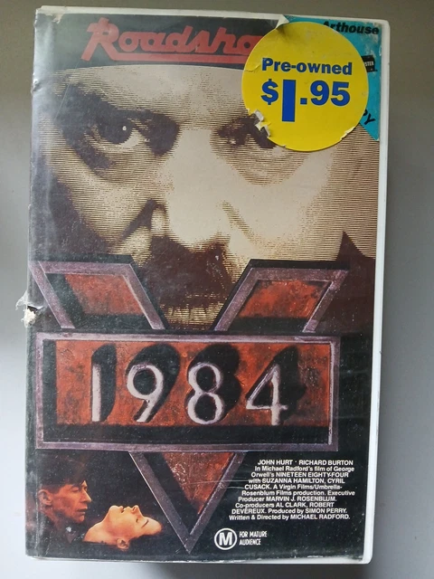 1984 . NINETEEN Eighty Four. VHS Tape. George Orwell. Richard Burton ...