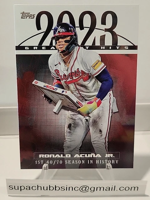 RONALD ACUNA JR. 2024 Topps 2023 Greatest Hits #23GH-8 Atlanta Braves ...